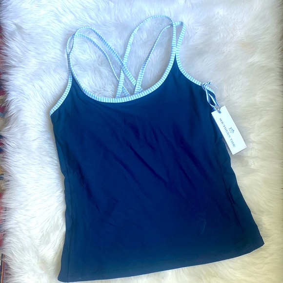 Southern Tide | Tops | Southern Tide Navy And Baby Blue Seersucker Tank ...